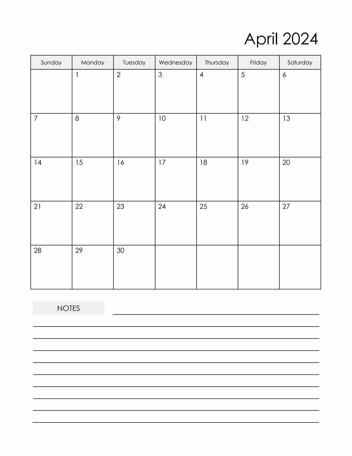 😍 Free April 2024 Calendar Printable Template 😍 [PDF]